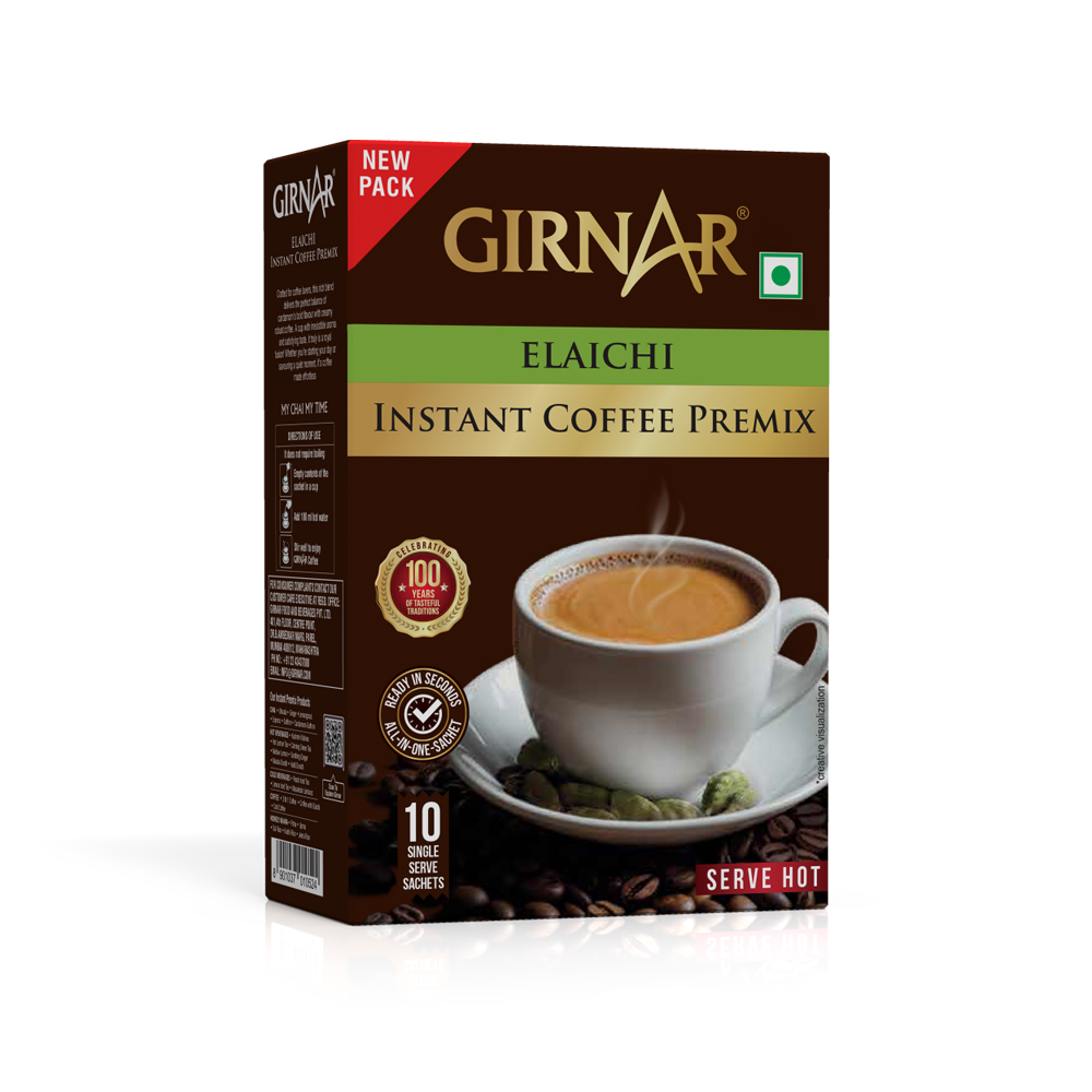 Girnar Instant Premix Coffee With Elaichi – Girnar Tea